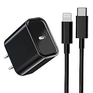 [Apple MFi Certified] iPhone Fast Charger 20W USB-C Wall Plug Apple Power Adapter with 6ft C-Type to Lightning Data Cable Fast Data Sync Cable for iPhone 14 Plus/14/13/12/11/Pro/Pro Max/Mini/Xs Max/XR
