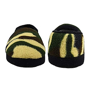 Tirzrro Big Boys' Winter Warm Slippers with Memory Foam Indoor Outdoor Slip-on Shoes Size 6-7 US Camouflage