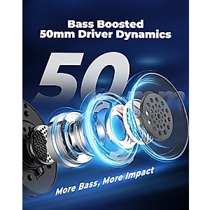 havit H2002d Gaming Headsets for PS4,PC, 50MM Drivers Surround Sound PS5 Headset with Mic Gaming Headphones with Mic Durable Aluminum Frame Valentines Gifts for Men