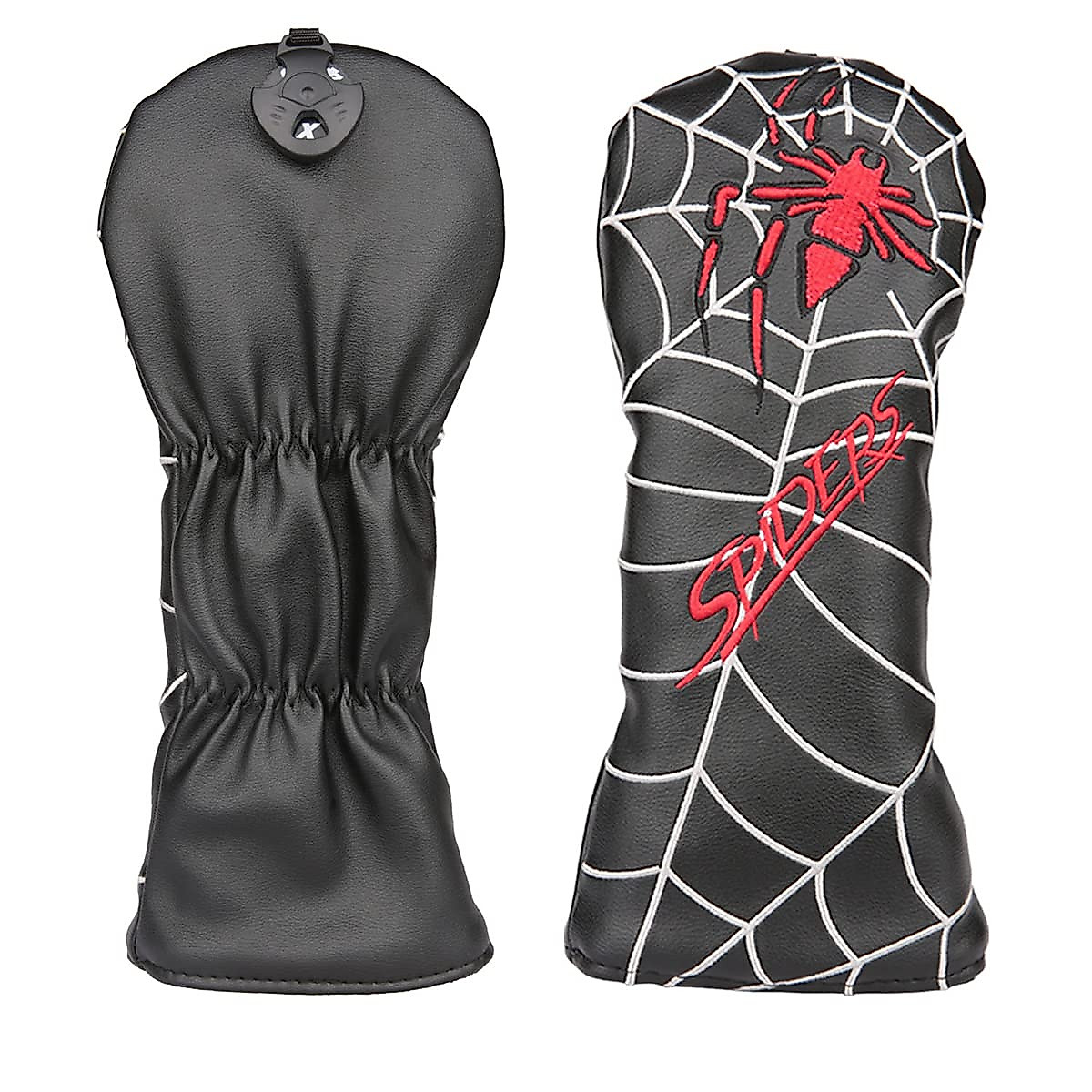 Golf Builder 4pcs/Set Spider Embroidery Black Golf Club Driver Fairway Wood Hybrid Head Covers 1 3 5 UT Covers