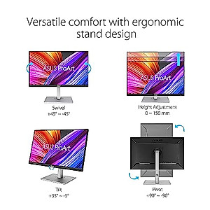 ASUS ProArt Display 27” 1440P Professional Monitor (PA278CGV) - IPS, QHD (2560 x 1440), 144Hz, 95% DCI-P3, ΔE < 2, Calman Verified, USB-C PD 90W, FreeSync Premium, DisplayHDR 400, Height Adjustable
