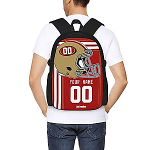 ANTKING San Francisc0 Backpack Customized High capacity Personalized Any Name and Number Fans Gifts for Kids Men