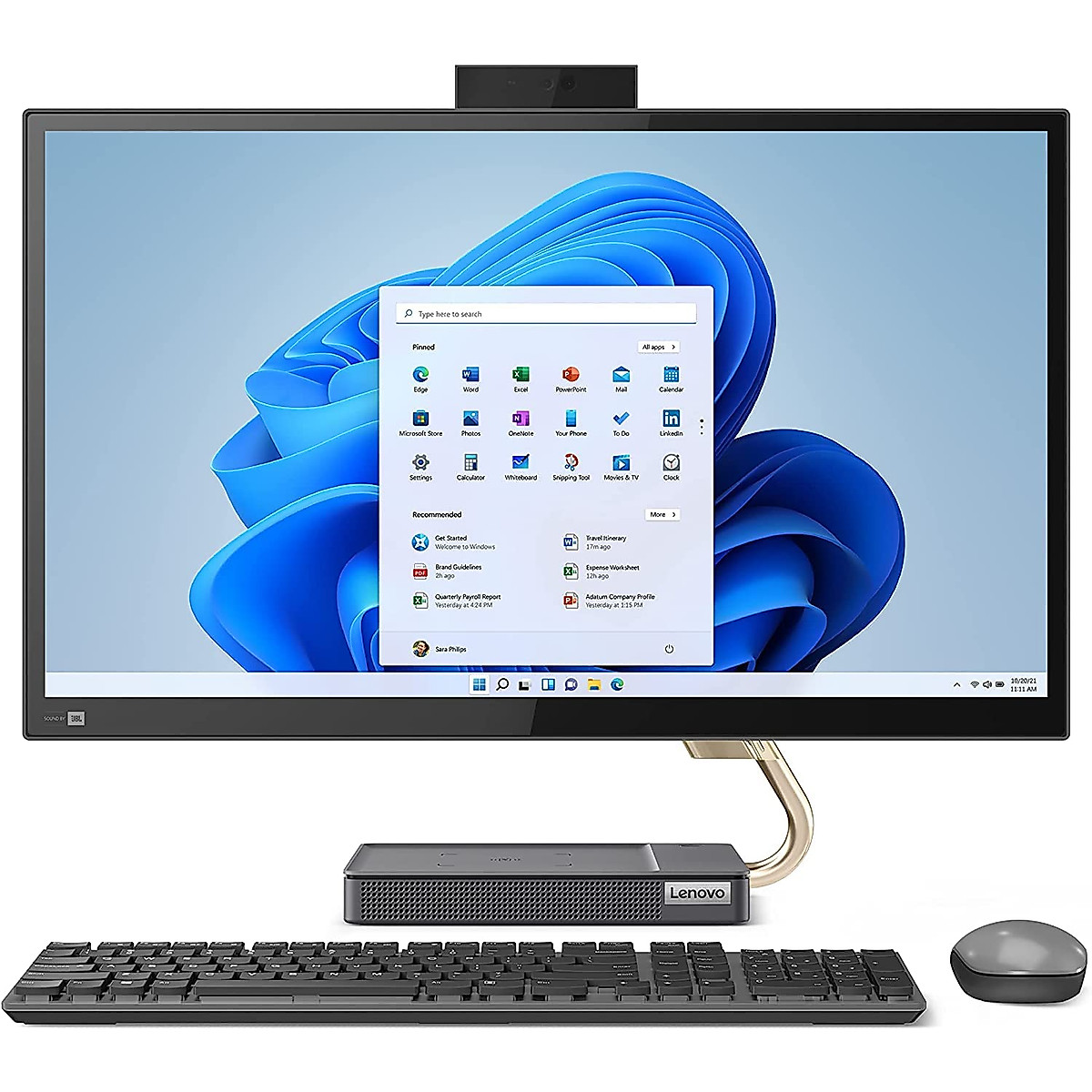 Lenovo IdeaCentre 5i AIO Desktop, 27-inch QHD Touchscreen, Intel Core i7-10700 CPU with Turbo Boost up to 4.50GHz, 64GB RAM, 512GB SSD, Windows 11 Pro