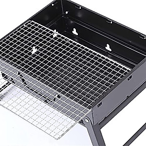 BBQ Grill Outdoor Gas grill 2pcs Charcoal grill, a portable, lightweight and compact folding tool, is used for outdoor barbecues, cooking, camping, picnics and parties.