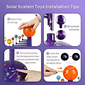 Science Can Solar System for Kids, Talking Astronomy Solar System Model Kit, Planetarium Projector with 8 Planets STEM Space Toys for 3 4 5+ Years Old Boys Girls