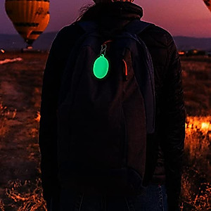 Geiomoo Silicone Case Compatible with Anker Soundcore Liberty 3 Pro, Protective Cover with Carabiner (Luminous Green Blue)