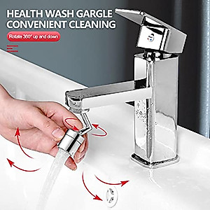 Splash Filter Faucet 720 Rotating Faucet Extender Aerator-Universal Faucet