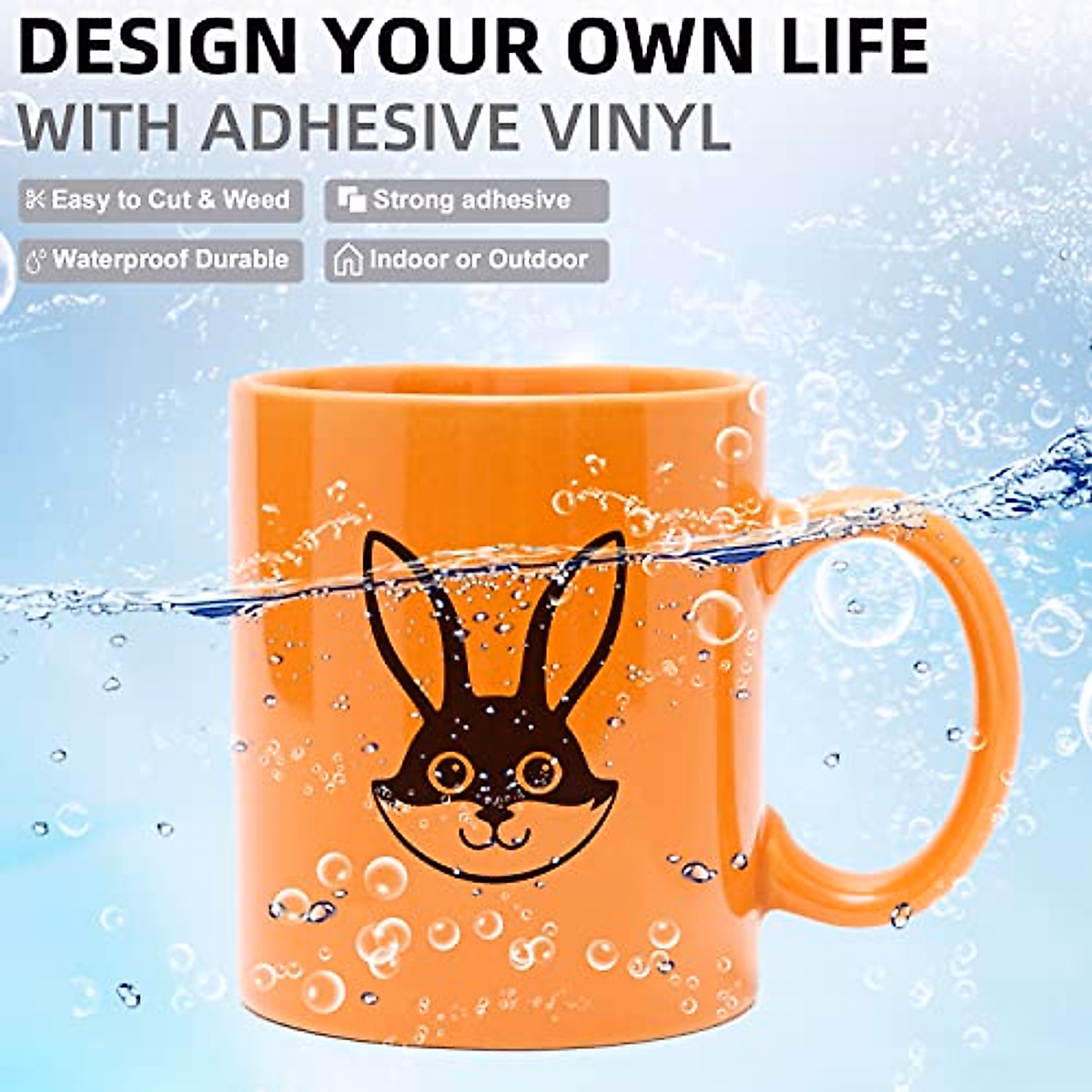 Black Permanent Vinyl Roll 12 Inches by 80 Feet Black Adhesive Vinyl Roll for Cricut, Silhouette, Cameo Cutters, Signs, Scrapbooking, Craft, Die Cutters