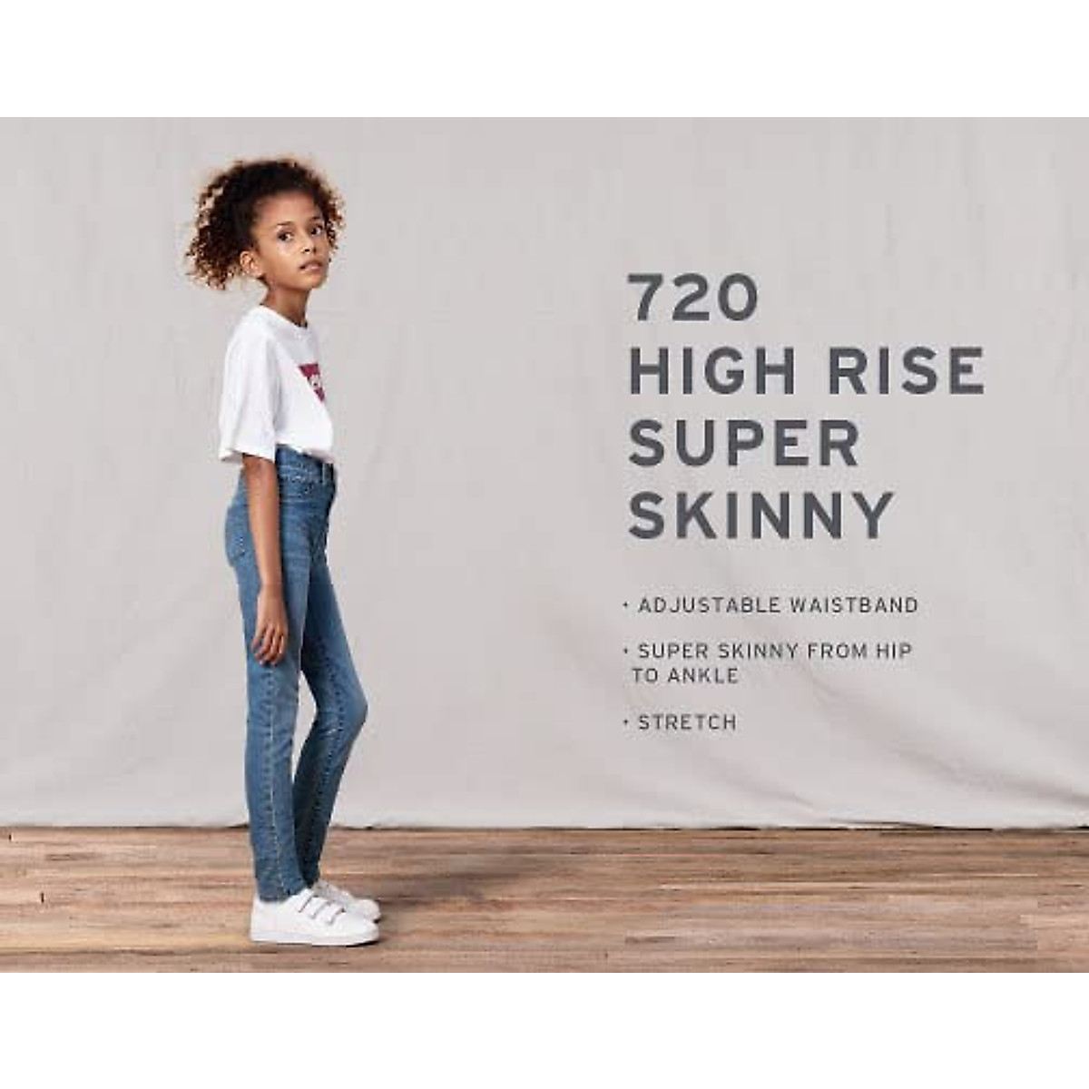 Levi's Girls' 720 High Rise Super Skinny Fit Jeans, Hometown Blues, 14