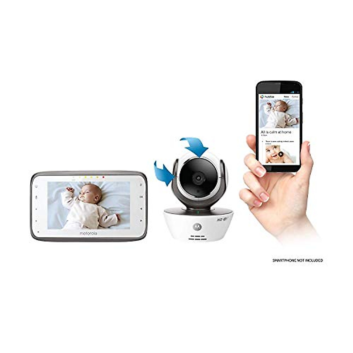 Motorola MBP854CONNECT Dual Mode Baby Monitor with 4.3-Inch LCD Parent Monitor and Wi-Fi Internet Viewing, 720p
