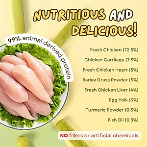 Berdexa Cat Grass Teething Stick, Cuddles Meow Cat Grass Sticks for Indoor Cats, Cat Grass Chew Sticks, Cat Teeth Cleaning Cat Grass Stick, Cat Chew Stick, for Hairball Removal (4Bag/24PCS)