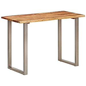 YPWRENH Decorative Table Cocktail Table Dining Table 43.3"x19.7"x29.9" Solid Wood Acacia for Dining Room, Kitchen or Living Room