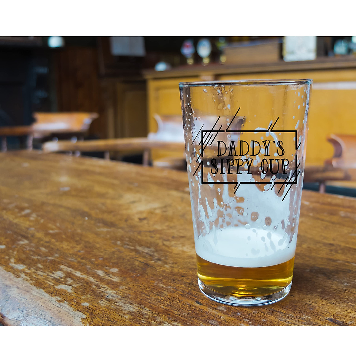 Daddy’s Sippy Cup Whiskey & Beer Glass Gift Set - Funny New Dad Gifts for First Time Parents - Unique Christmas, Fathers Day, or Birthday Gift for Expecting Father
