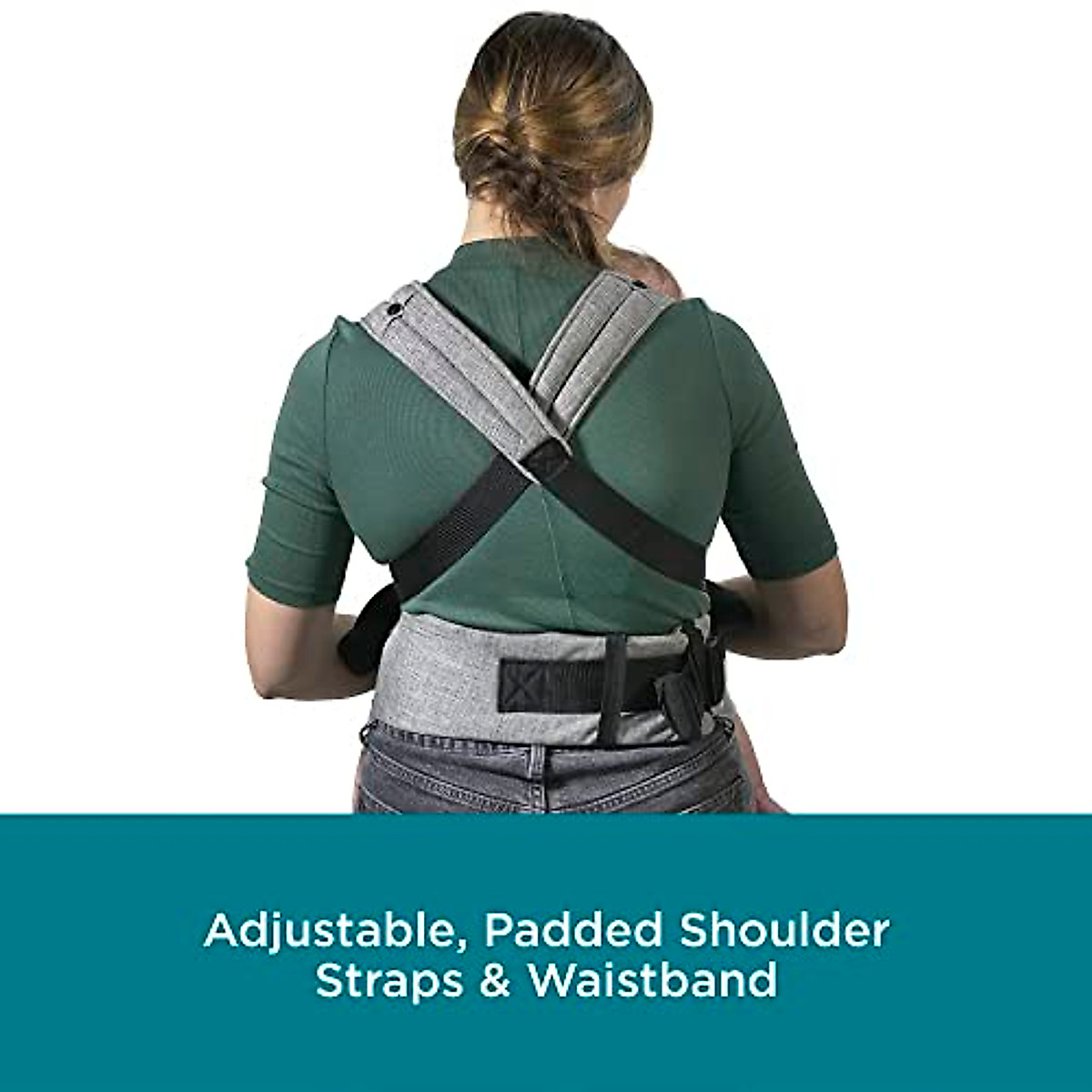 Contours Baby Carrier Newborn to Toddler | Journey 5 Position Convertible Easy-to-Use Baby Carrier with Pockets for Men and Women, Face In, Face Out, Front, Back & Hip (8-45 lbs) - Graphite Gray