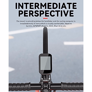 towild AS80 Bike Computer Mount for Road Bike Aero Integrated Handlebar Out Front Mount Aluminium Alloy Compatible with Garmin,Wahoo,and Bryton with GoPro Action Camera Bike Light