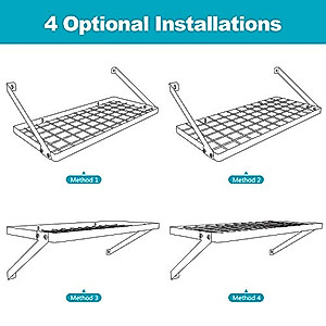 Vdomus Hanging Pot Rack, Wall Mounted Pots and Pans Holder 29.3 by 13 Inch | Kitchen Cookware Organizer for Pots and Pans Storage 15 Hooks, Ideal for Pans, Utensils, Cookware in Square Grid | Black