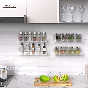 BTSD-home 4 Pack 15" Clear Acrylic Shelves Display Ledge for Wall Storage, Acrylic Floating Shelves Wall Mounted for Kids Bookshelf, Bedroom, Living Room, Bathroom, Kitchen.