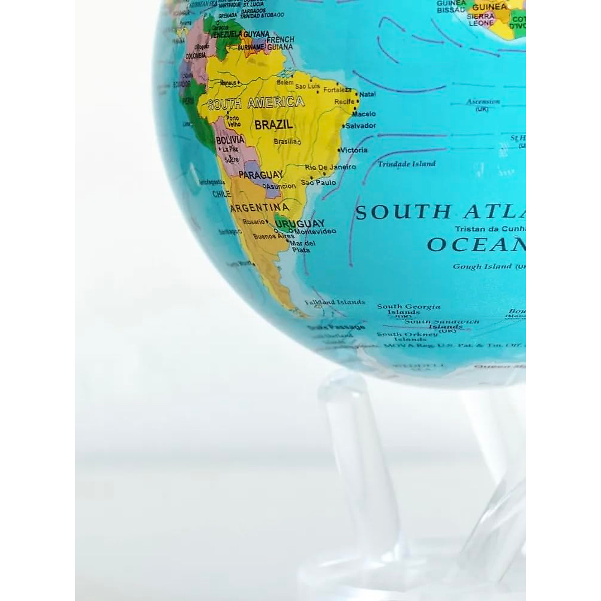 MOVA Globe Blue Political Map 6"