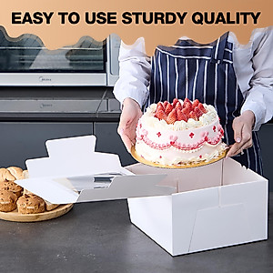 HAUS SPIRIT 20pcs 10x10x5 Cake Boxes USA Made | Cajas Para Pastel | 450GSM Military Grade Most Certified 10inch Cake Boxes