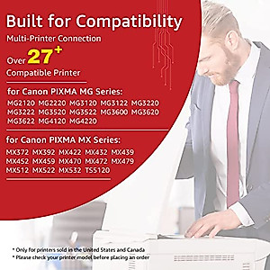 240XL 241XL Combo Pack for Canon Ink Cartridges 240 and 241 High Capacity PG-240XL CL-241XL for Canon PIXMA MG3520 MG3620 MG3600 TS5120 TS5120 MX472 MX452 MX512 MG3222 Printer (1 Black, 1 Color)