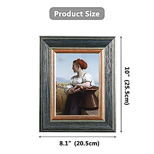 Najer 5x7 Square Retro Stereo Photo Frame, Solid Wood Painting Picture Frame for Wedding, Photo Studio, Home Decoration, Painting Art