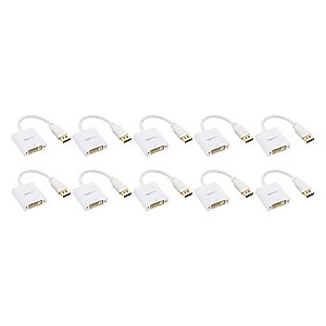 Amazon Basics DisplayPort to DVI Adapter 10 pack, White