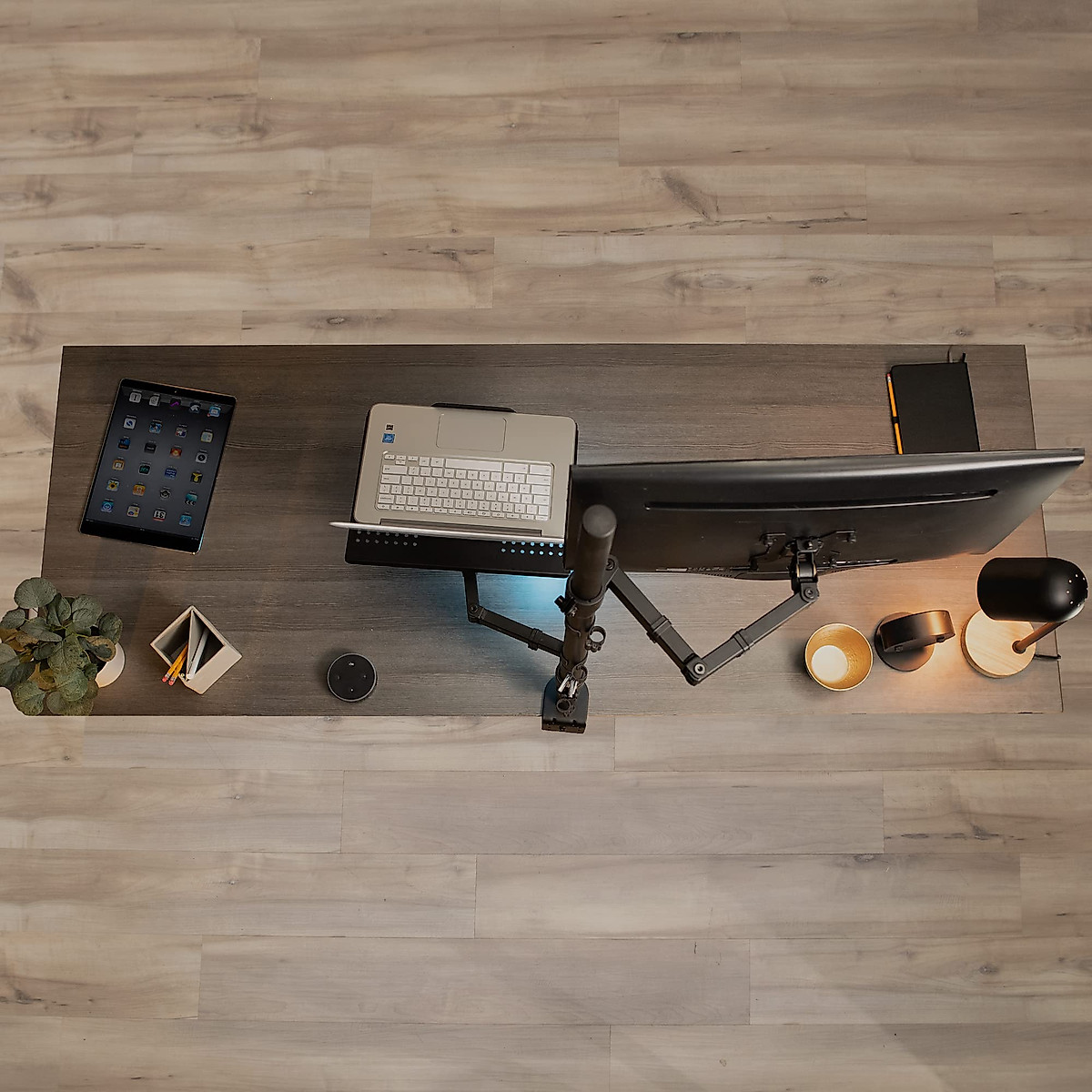 VIVO Laptop and 13 to 32 inch LCD Monitor Stand up Desk Mount, Extra Tall Adjustable Stand, Fits Laptops up to 17 inches (STAND-V012C)