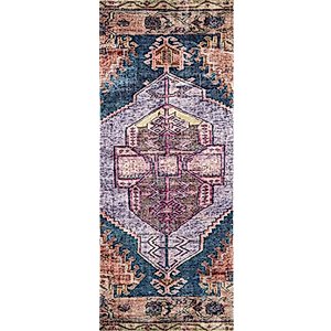 Loloi II Fiona Collection B20341 Purple/Multi, Contemporary 2'-0" x 5'-0" Accent Rug