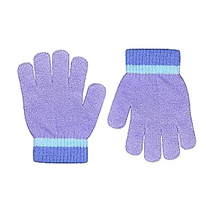 accsa Kids Knit Unicorn Beanie Hat with Gloves Girls Winter Beanie Hat with Pom Pom