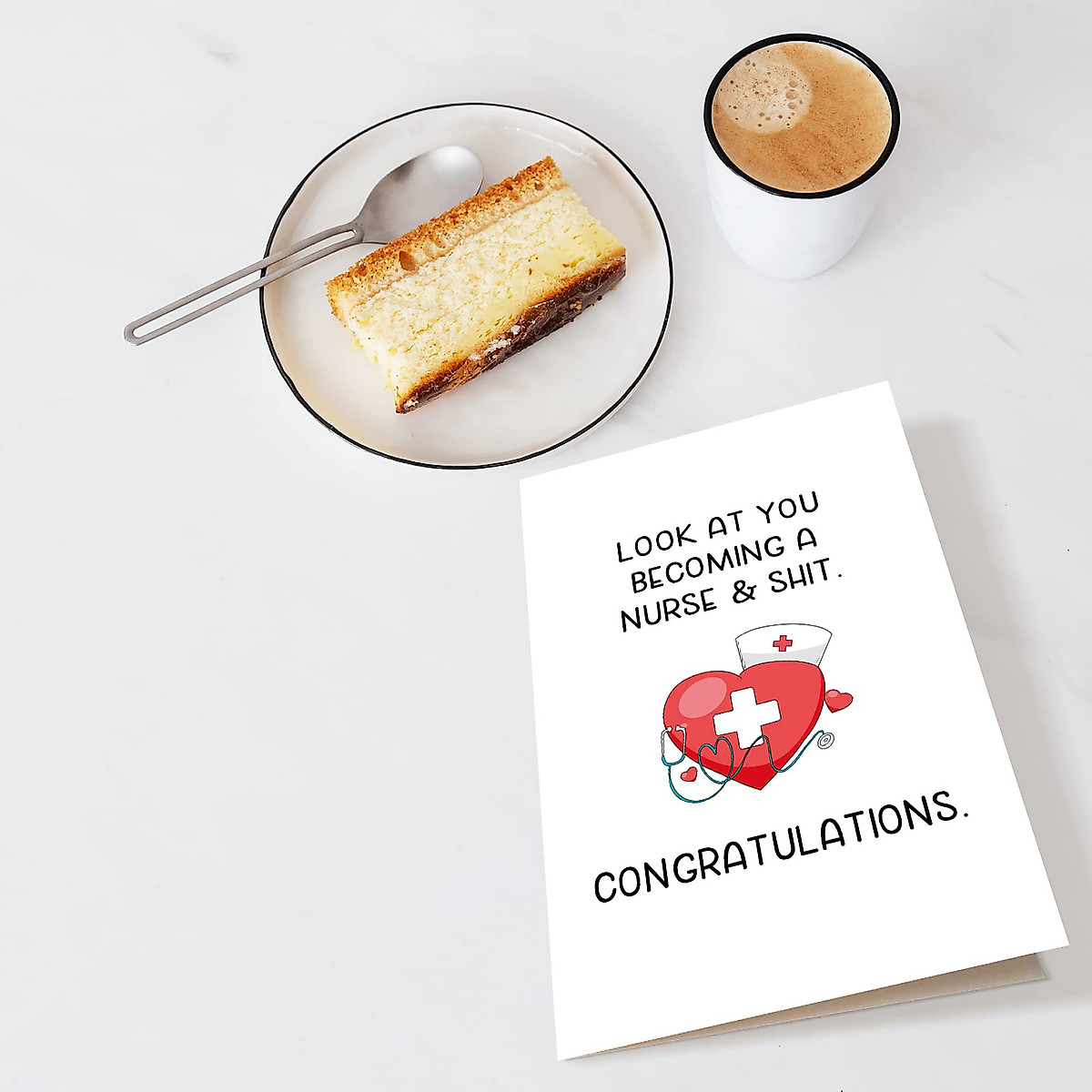 Chenive Nurse Graduation Card, Funny New Nurse Card, Graduation Card For Nursing School Graduate, Nursing Degree Card, Look At You Becoming a Nurse and Shit
