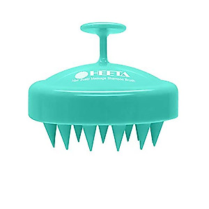 HEETA Hair Shampoo Brush, Scalp Care Hair Brush with Soft Silicone Scalp Massager (Green)