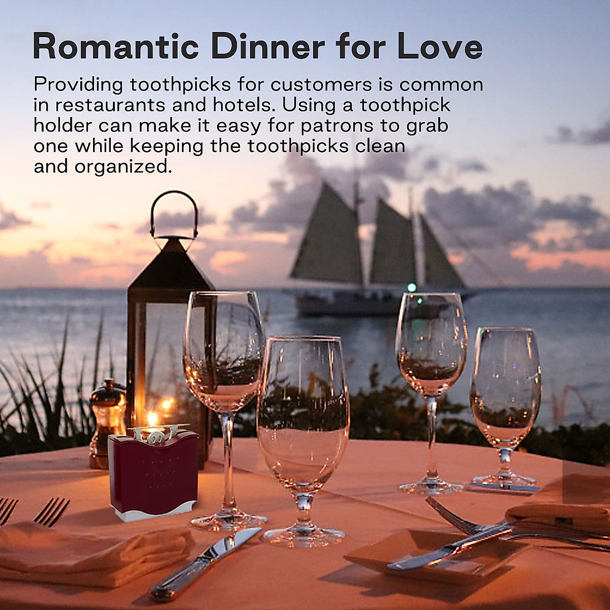 LivLab Fun Toothpick Holder - Cute Toothpick Dispenser ABS Fun Toothpick Holders Decorative Plastic Toothpick Holder (Black)