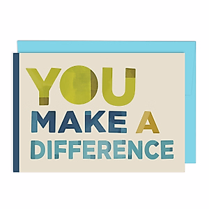 Hallmark Business (25 Pack) Bulk Appreciation Card (Green & Blue Make a Difference) for Employees, Staff and Volunteers