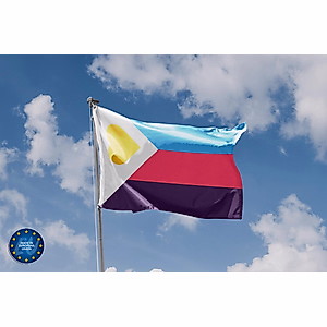 Tricolor Polyamory Pride Flag | Unique Design Print | Made in EU (3x5 Ft / 90x150 cm)