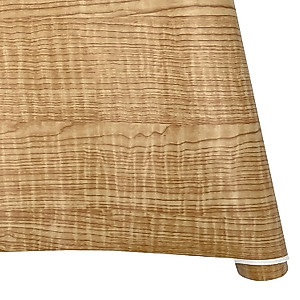 Yifely Light Yellow Wood Textured Furniture Paper Peel & Stick Shelf Liner Cabinet Door Sticker 17.7inch by 9.8 Feet