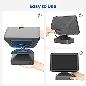 GGMM Battery Base, for Echo Show 8(1st & 2nd Gen), Adjustable Battery Charging Stand, Wireless Battery Dock, Black(Not Include Speaker)