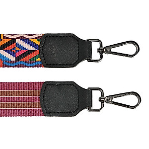 Ayliss 52'' Purse Strap Replacement Guitar Style Crossbody Strap for Handbags (Colorful Stripes)