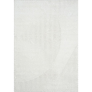 Abani Cream Area Rug for Living Room, Bedroom- Zen Reiki Pattern- 8 x 10 -Durable & Easy to Clean