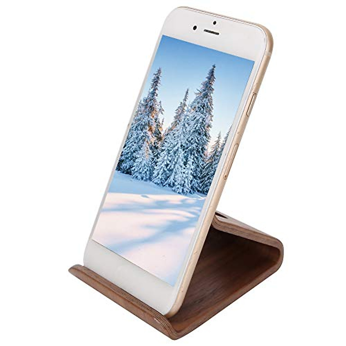 Rodipu Phone Holder, Wood Cell Phone Holder Stand for Cell Phone Holder, Cell Phone Holder Wood Tablet Holder(Walnut)