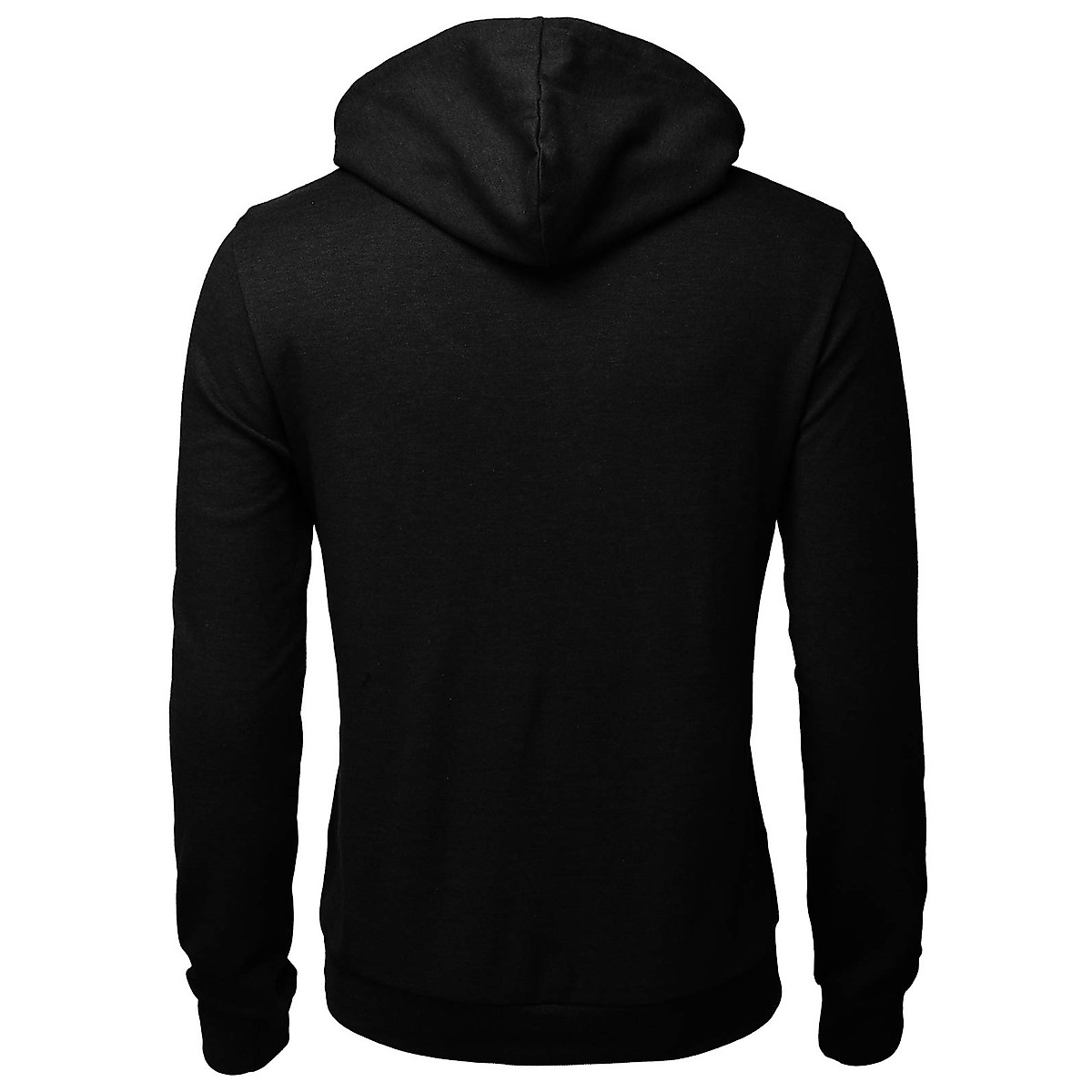 H2H Mens Basic Long Sleeve Pullover Hoodie BLACK US 2XL/Asia 3XL (CMOHOL050)