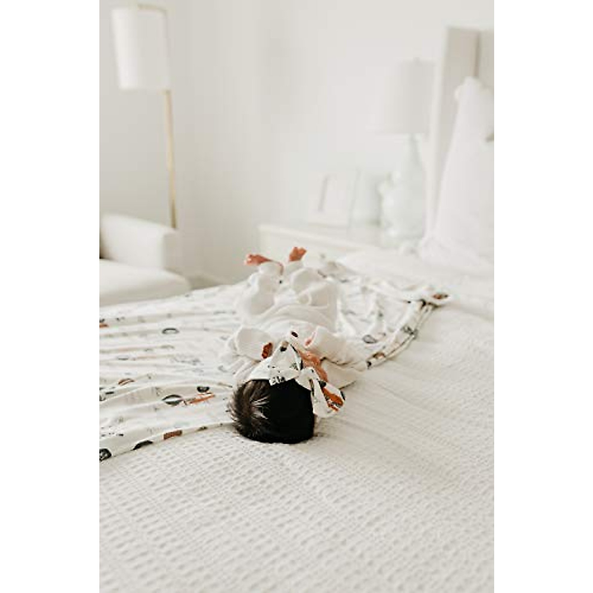 Large Premium Knit Baby Swaddle Receiving Blanket"Jo" by Copper Pearl