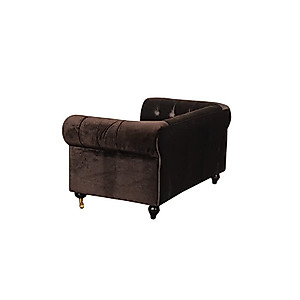 American Home Classic Claire 10" Velvet Dog's Sofa in Gold and Chocolate