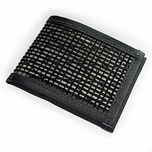 Flowfold Recycled Sailcloth Wallets - Vanguard Bifold Wallet, Front Pocket Wallet, Slim Minimalist Wallets Made in USA (Black Sailcloth)