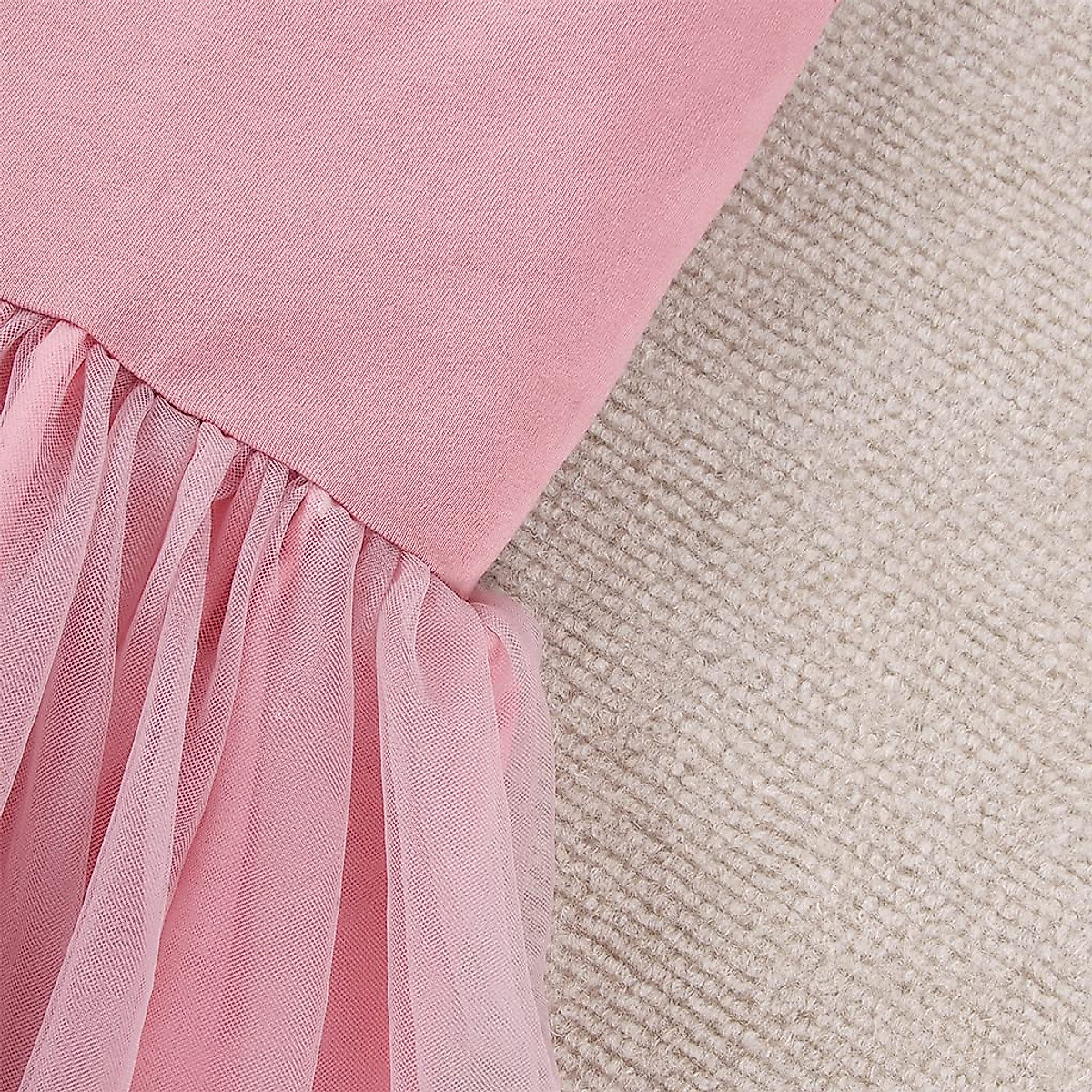 Baby Girls Tutu Dress Sleeveless Infant Toddler Sundress Tulle Bubble Solid Color (Pink, 4-5T)