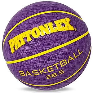 PATTONLEX Basketball Womens Size 6 28.5 Girls Basketball Ball Composite Leather Cover for Indoor Outdoor Basketball Game Or Traning （Purple）