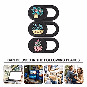 ifundom 3Pcs Camera Cover Smartphone Anti Covers Laptop Slide Blocker Tablet Webcam Lids Laptop Sticker Camera Stickers Smartphone Phones Slim Laptop Webcam Covers abs Plastic Privacy Flat