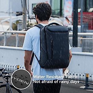 Muzee Business Backpack for Men,Waterproof and Travel Laptop Backpack with USB Charging, Fits 17 Inch Laptop and Tech Gear