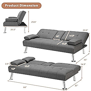 SDQF Sofa Bed, Light Grey Sofa Sofa Bed Sofas for Living Room Living Room Furniture Floor Sofa Furniture for Living Room Sofa Bed Couch Fold Out Couch Bed