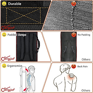 SNIGJAT 61 Key Keyboard Case Soft, Full Padded Piano Case with Handles and Adjustable Shoulder Straps, Waterproof Piano Keyboard Case with 3 Pockets for Accessories (Size: 39.5"x15.8"x4.8")