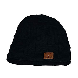 Bluetooth Beanie Hat, Music Hat with Bluetooth Headphones Supports Hands-Free HD Music &Calling Black